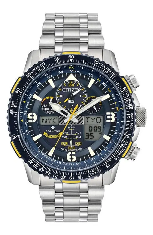 Citizen Promaster Air Skyhawk A-t Chronograph Bracelet Watch - Silver-tone