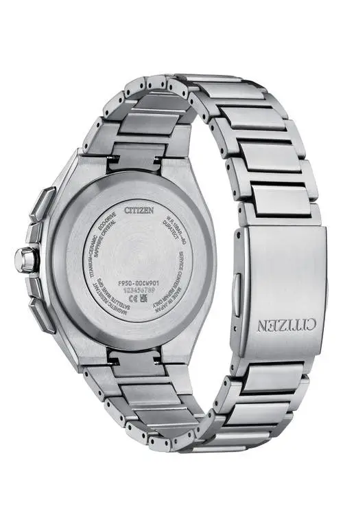 Citizen Attesa Satellite Wave Gps Eco-drive Super Titanium™ Bracelet Watch - Silverone