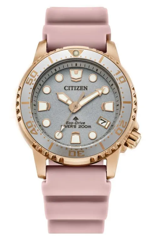 Citizen Promaster Sea Polyurethane Strap Watch - Pink
