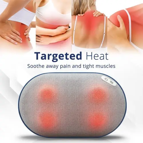 MIKO Kumo Mini Wireless Massage Pillow With Heat - Blue