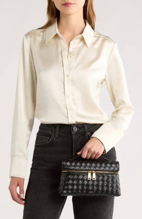Jw Pei Woven Faux Leather Top Handle Crossbody Bag