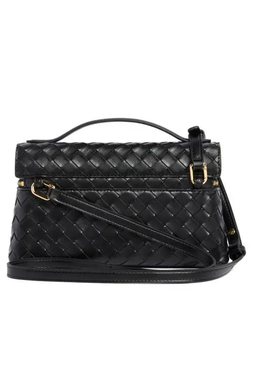 Jw Pei Woven Faux Leather Top Handle Crossbody Bag