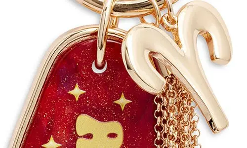 Chelsea28 Horoscope Bag Charm - Aries- Gold Multi