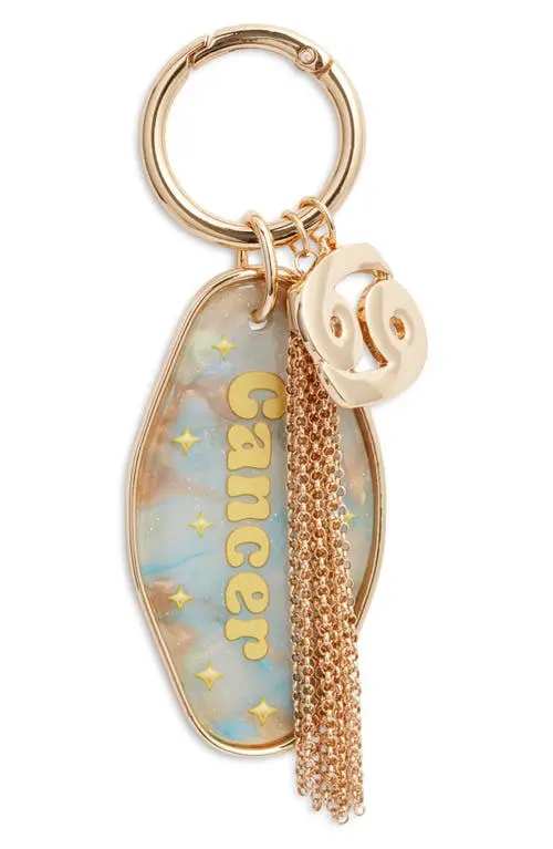 Chelsea28 Horoscope Bag Charm - Cancer- Gold Multi
