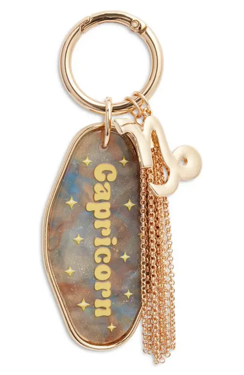 Chelsea28 Horoscope Bag Charm - Capricorn- Gold Multi