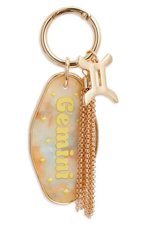 Chelsea28 Horoscope Bag Charm - Gemini- Gold Multi