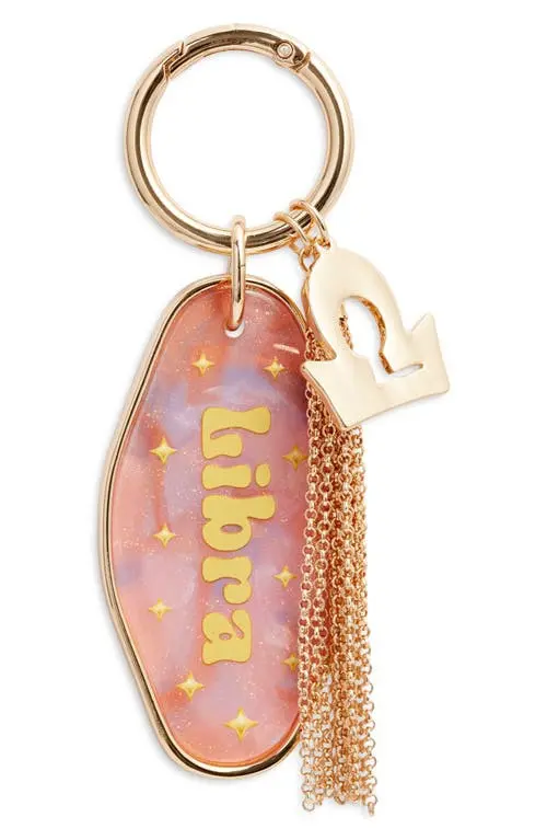Chelsea28 Horoscope Bag Charm - Libra- Gold Multi