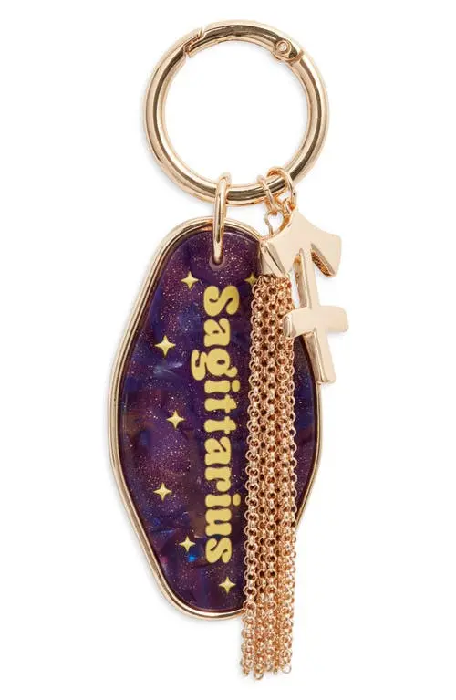 Chelsea28 Horoscope Bag Charm - Sagittarius- Gold Multi
