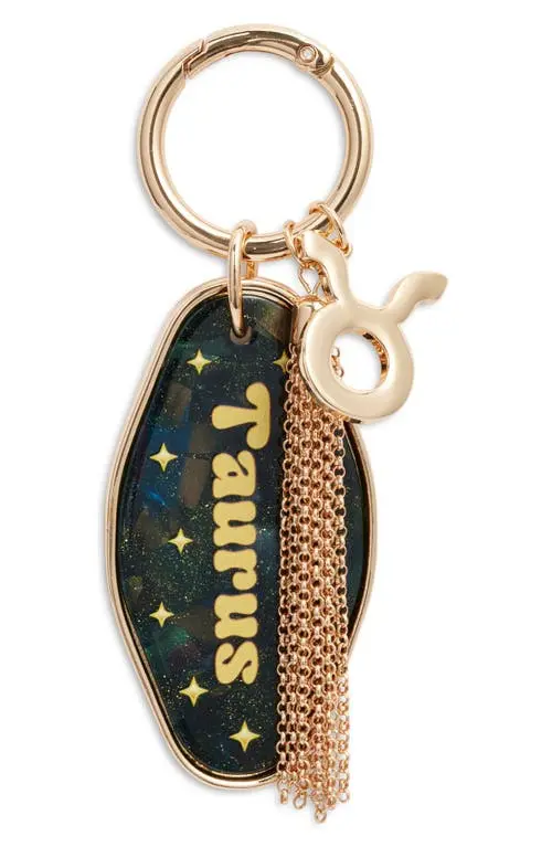 Chelsea28 Horoscope Bag Charm - Taurus- Gold Multi