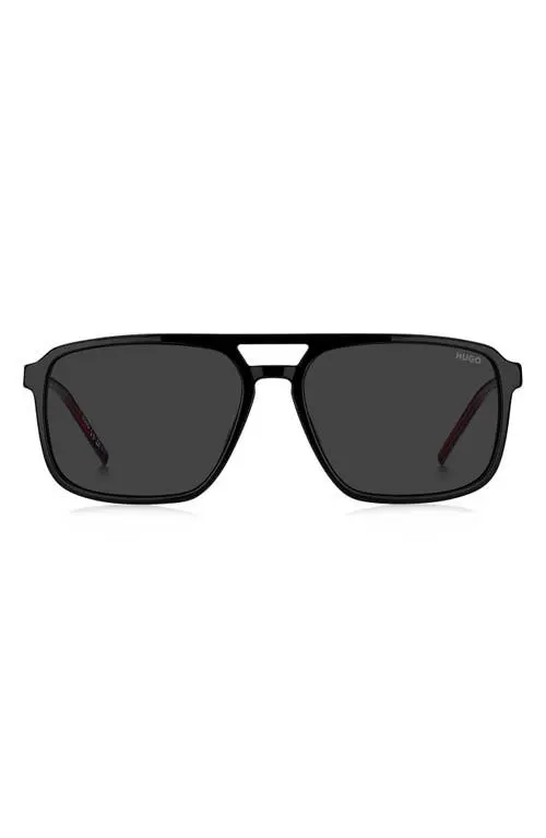 BOSS 58mm Navigator Sunglasses - Black/grey