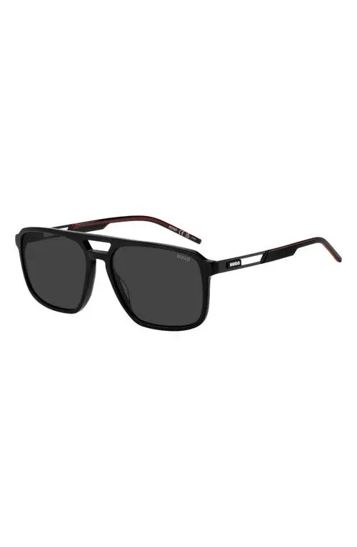 BOSS 58mm Navigator Sunglasses - Black/grey