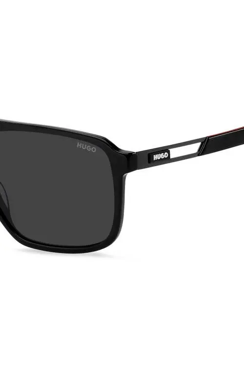 BOSS 58mm Navigator Sunglasses - Black/grey