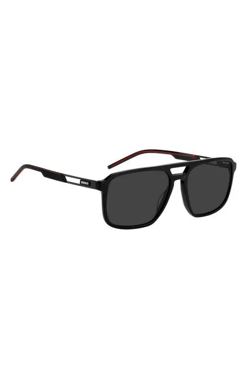 BOSS 58mm Navigator Sunglasses - Black/grey