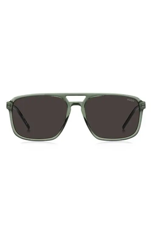 BOSS 58mm Navigator Sunglasses - Green/grey