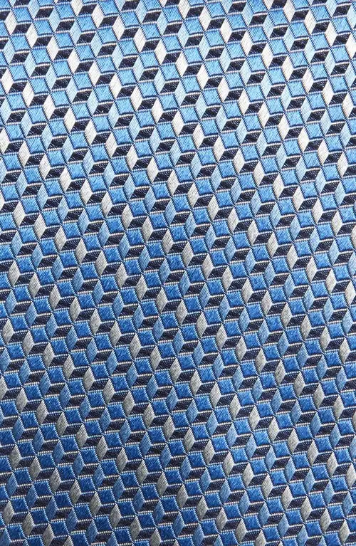 David Donahue Geometric Neck Tie - Blue