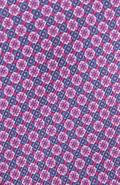 David Donahue Neat Silk Neck Tie - Berry