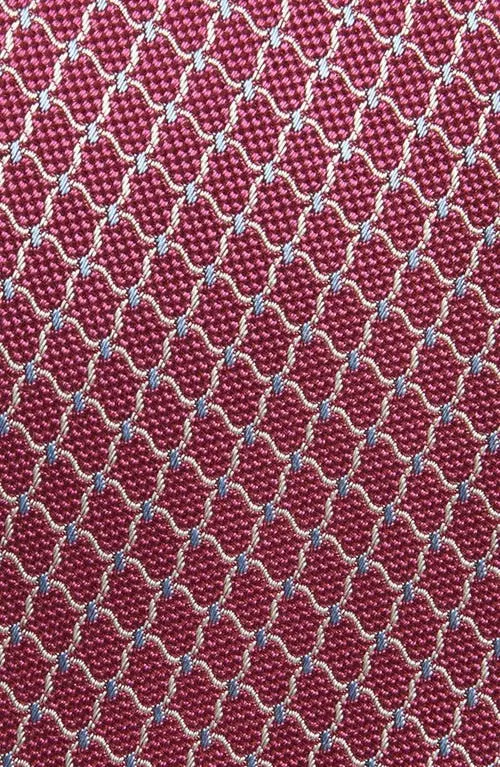 David Donahue Silk Jacquard Neck Tie - Berry