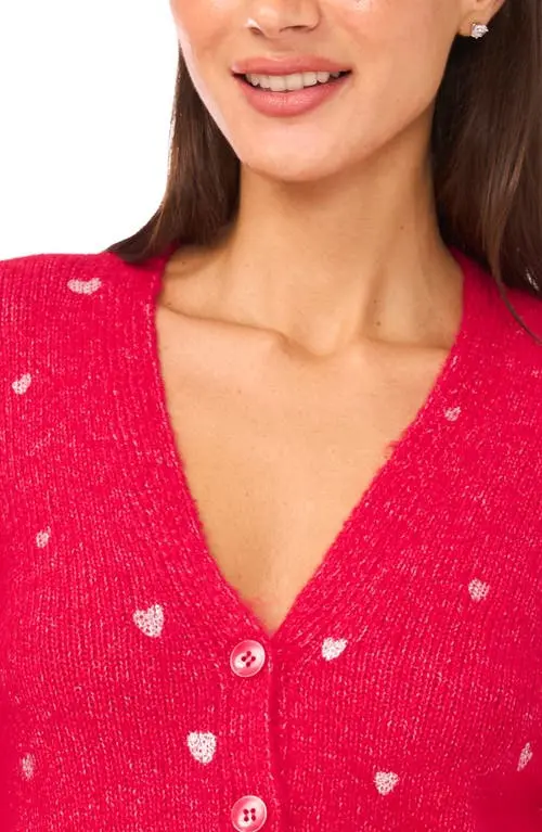 CECE DUPRAZ Foil Heart Cardigan