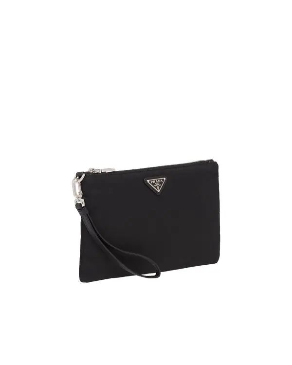 Prada Re-nylon And Saffiano Leather Pouch