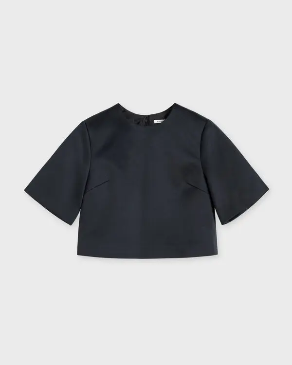 BY MALENE BIRGER Hania Cropped Blouse - Black