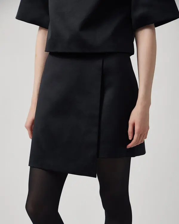 BY MALENE BIRGER Raye Wrap Mini Skirt - Black
