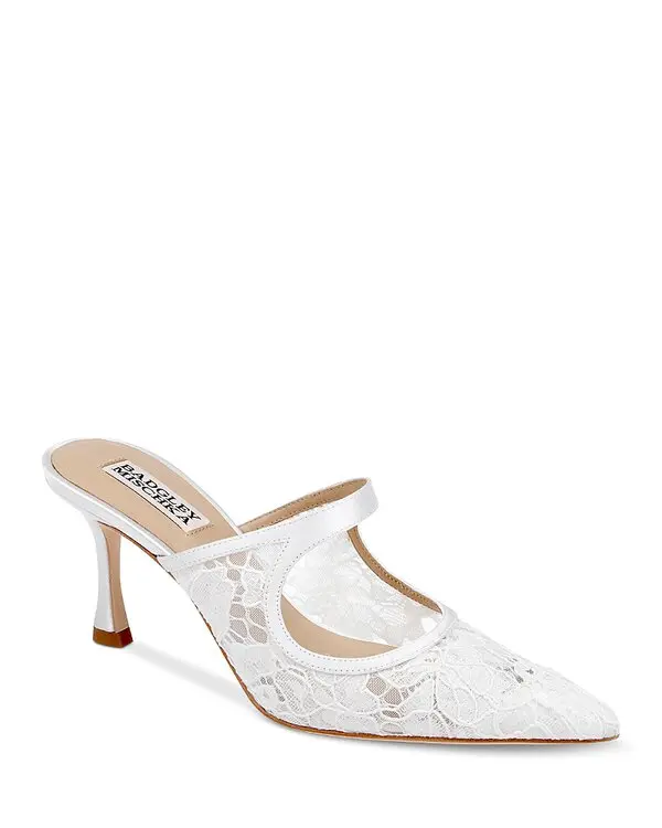 Badgley Mischka Oaklyn Pumps - White Satin