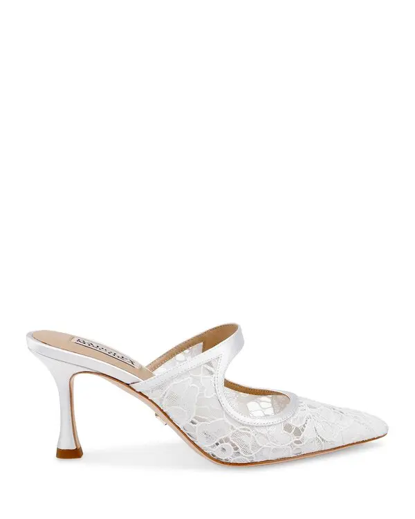 Badgley Mischka Oaklyn Pumps - White Satin
