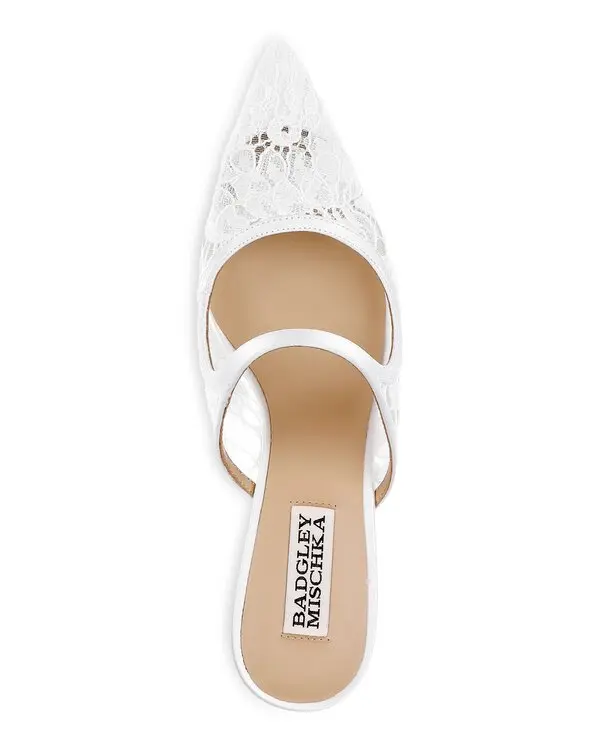 Badgley Mischka Oaklyn Pumps - White Satin