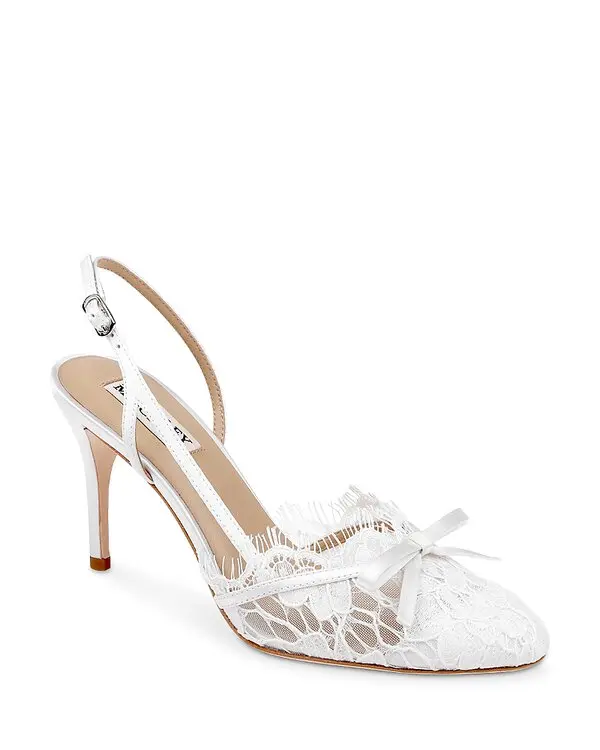 Badgley Mischka Slingback Pumps With Bow Detailing