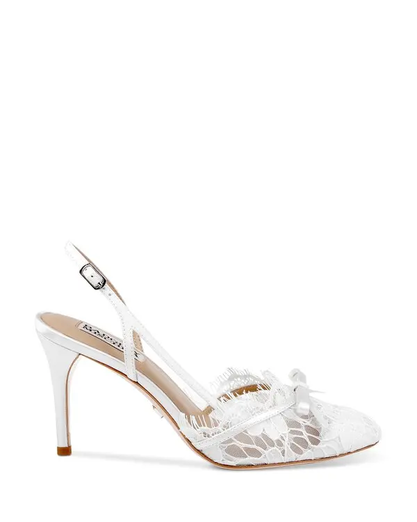 Badgley Mischka Slingback Pumps With Bow Detailing