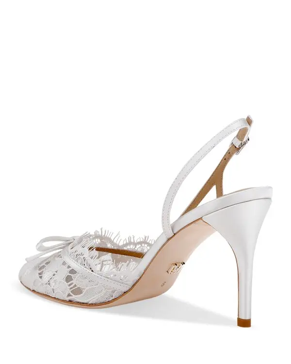 Badgley Mischka Slingback Pumps With Bow Detailing