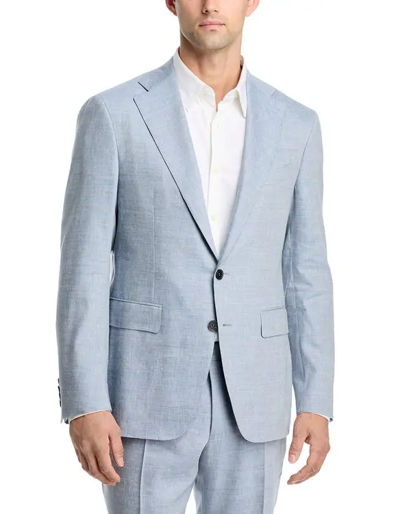 Canali Capri Linen & Wool Melange Solid Slim Fit Suit