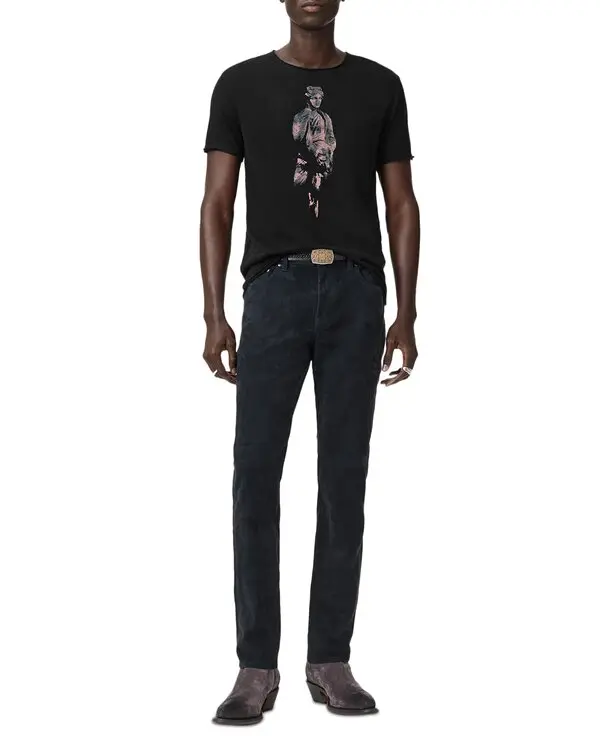 John Varvatos Short Sleeve Raw Edge Graphic Tee