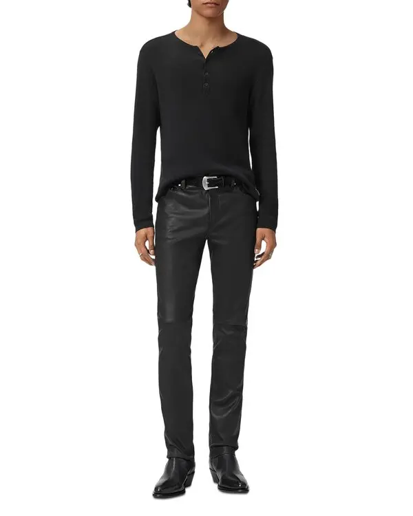 John Varvatos Javis Ribbed Long Sleeve Henley