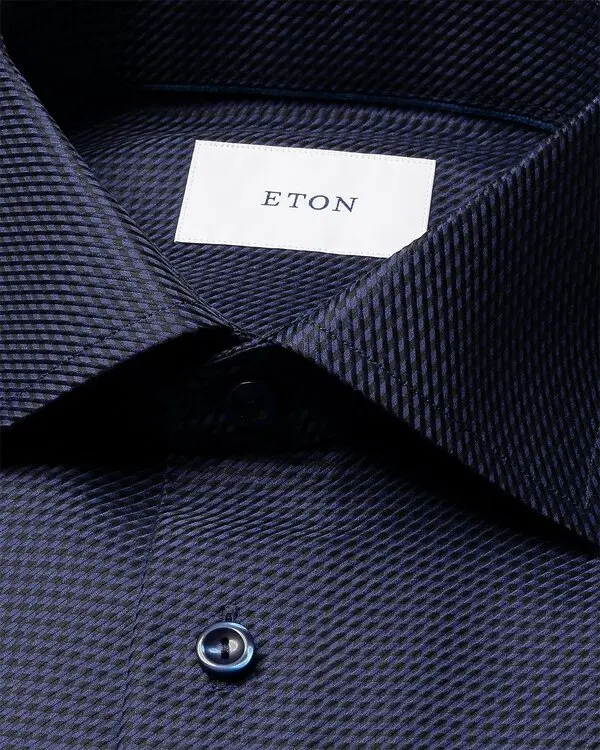 Eton Contemporary Fit Check Shirt - Navy