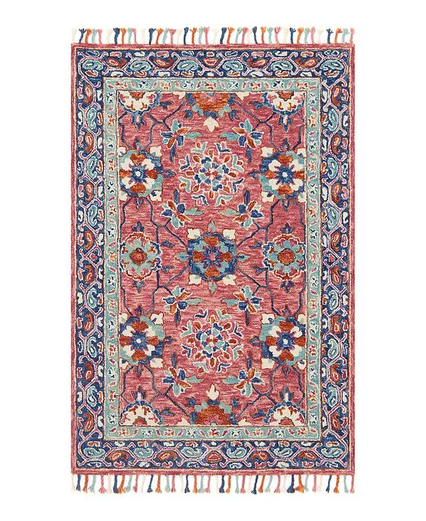 LOLOI Zharah Zr-03 Area Rug 7'9x9'9 - Rose/denim