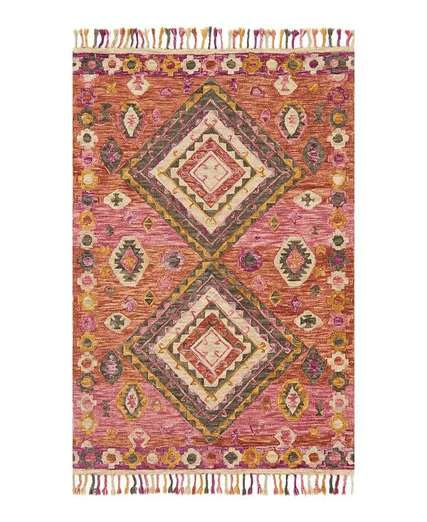 LOLOI Zharah Zr-07 Area Rug 5'0x7'6 - Pink/multi