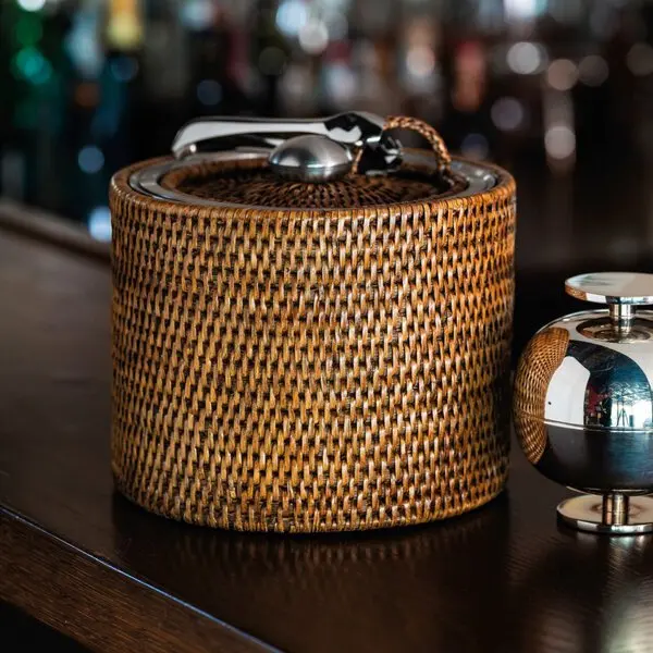 SAMBONET Radici Home Collection Rattan Ice Bucket