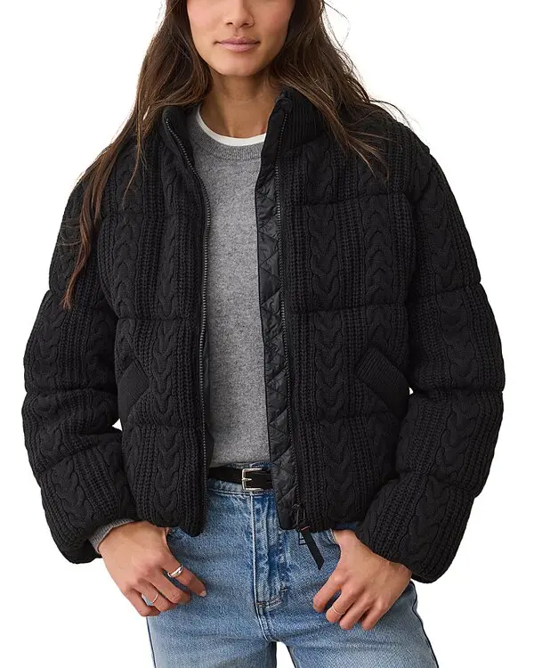 Marine Layer Sweater Knit Puffer Jacket