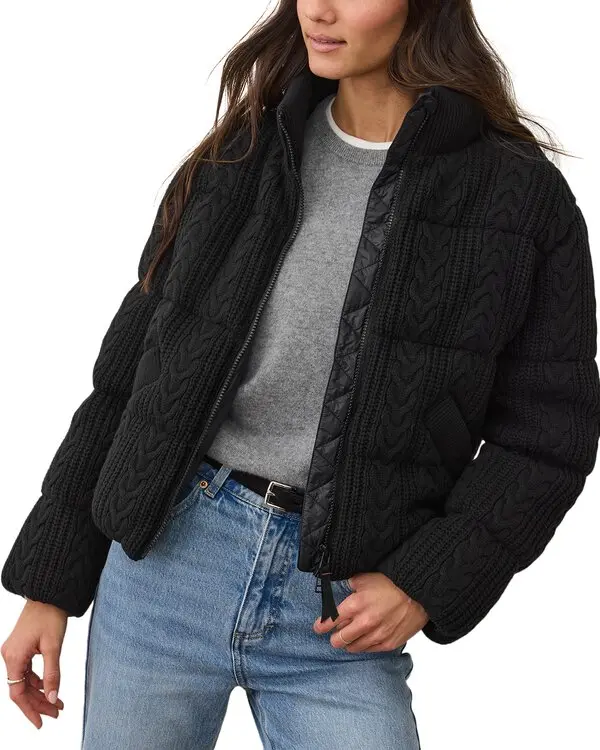 Marine Layer Sweater Knit Puffer Jacket