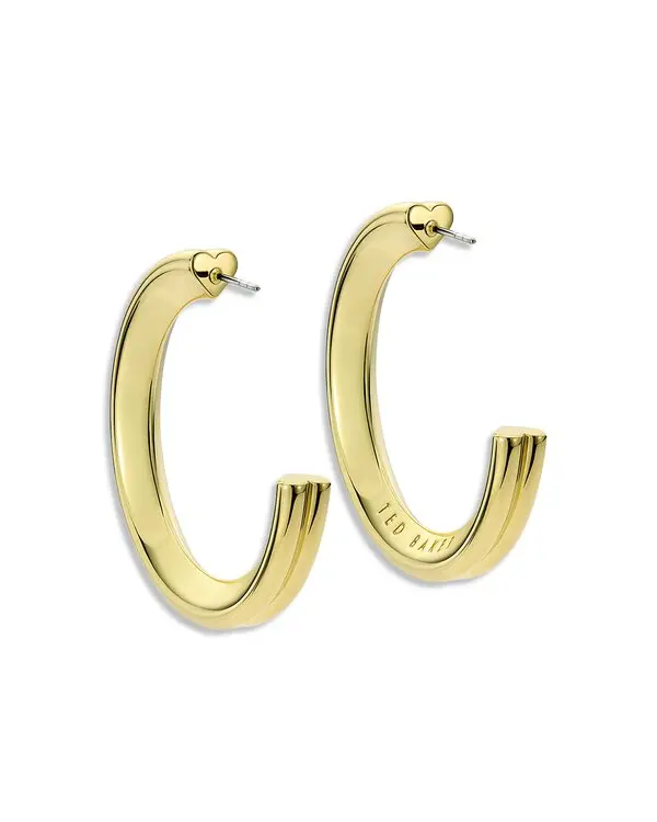Ted Baker London Hidden Heart Large Hoop Earrings