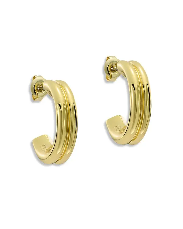Ted Baker London Hidden Heart Small Hoop Earrings - Gold Tone