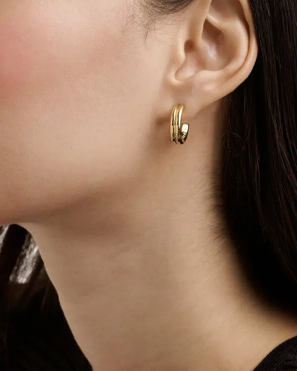 Ted Baker London Hidden Heart Small Hoop Earrings