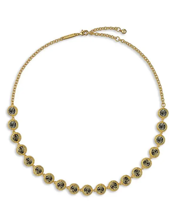 Ted Baker London Solanna Crystal Chain Necklace - Gold Tone