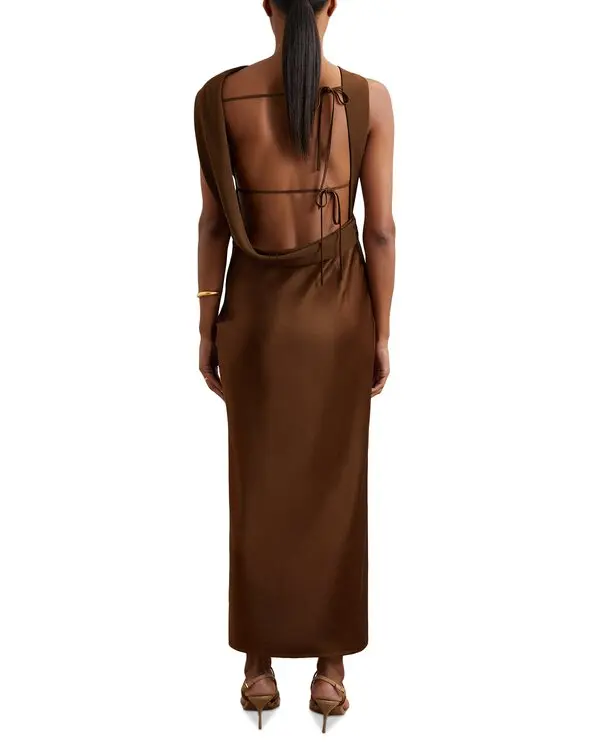 everlane backless dress Seamed Open-Back Mini with an open back Modphy New Apricot Luxury 26FlashPart 2 Size:6 US