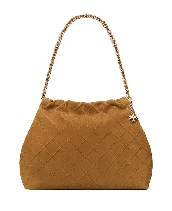 Tory Burch Fleming Suede Hobo Bag