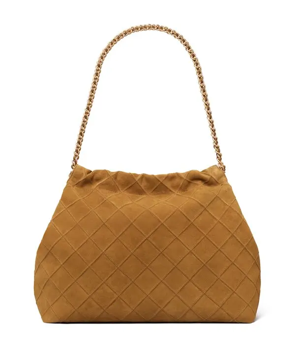 Tory Burch Fleming Suede Hobo Bag