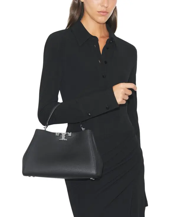 Tory Burch Eleanor Soft Medium Satchel - Black