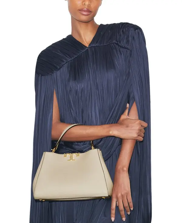 Tory Burch Eleanor Soft Medium Satchel - Light Stone