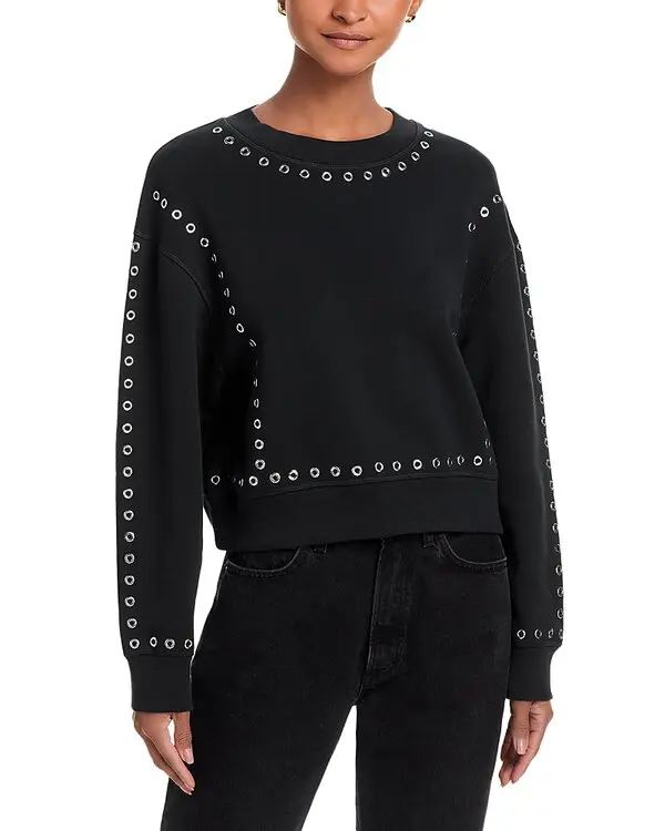 Rag & Bone Vintage Terry Grommet Embellished Pullover